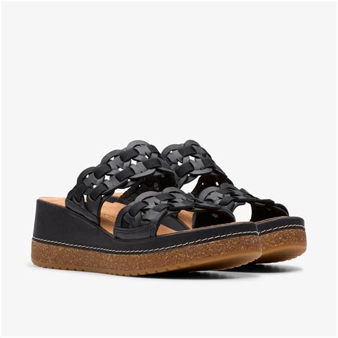 Womens Kassanda Mule Black Combination Mules Clarks