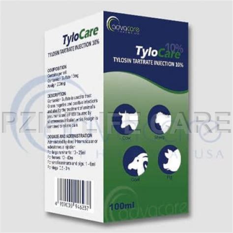 Liquid Tylosin Tartrate Injection Tylo Care 10 At Best Price In Surat