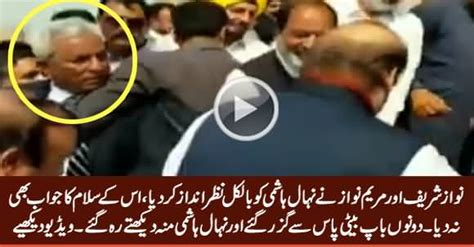 Nawaz Sharif And Maryam Nawaz Ignored Nehal Hashmi Didnt Reply His Salam