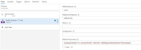 Tfsbuild Tfs Msdeploy With Publishprofile Options Does Not Work Stack Overflow