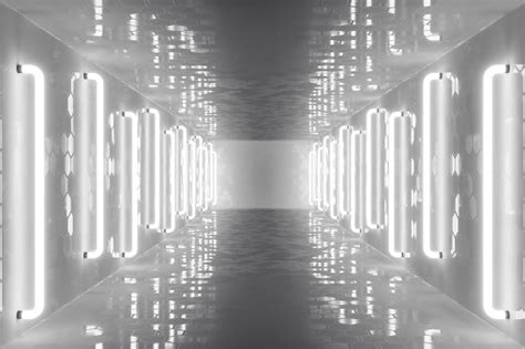 3d 렌더링 추상 룸 인테리어 네온 조명입니다 미래 건축 배경입니다 디자인 프로젝트에 대 한 모형 0명에 대한 스톡 사진 및 기타 이미지 Istock