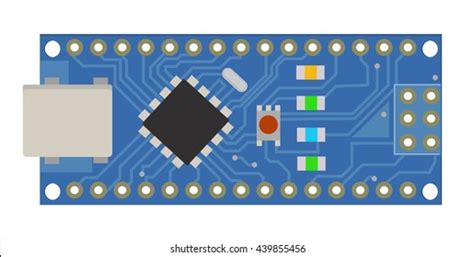 Diy Electronic Mini Board Microcontroller Leds Stock Vector Royalty Free 420450382 Shutterstock