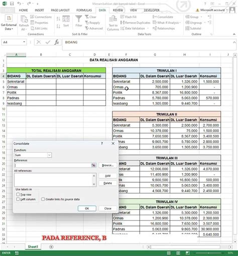 Fungsi Consolidated Exceltips Msofficetips Youtube