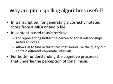 Ppt Pitch Spelling Algorithms Powerpoint Presentation Free Download Id1960216