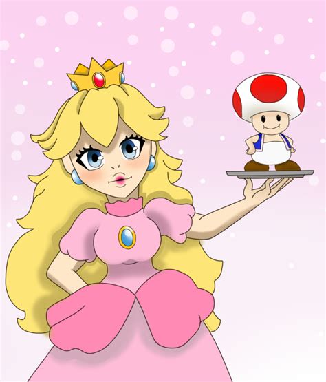 Princess Peach And Toad Toads A Snack By Fructosecornsyrup On