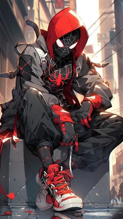Miles Morales Deep Thought Fond Decran Dessin Spider Man Dessin