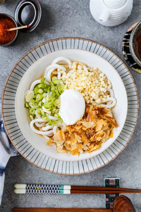 Bukkake Udon Chilled Udon Noodles With Broth Pickled Plum