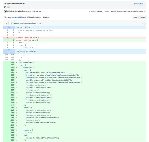 how to create and test a github action that generates supabase database types