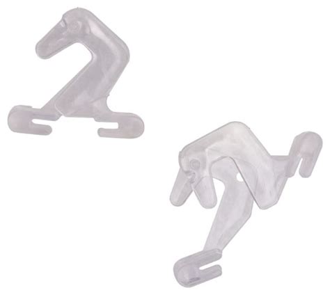 ProSource GB72733 PS Ceiling Track Hook 1 5 In L 0 35 In H PVC Clear Wall Mount Mounting