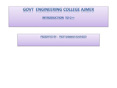 Procedure Oriented Programming Object Oriented Programming Basic