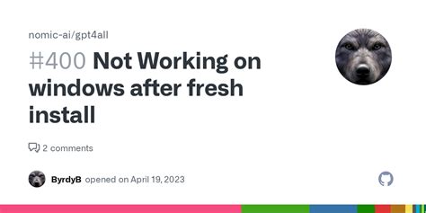 Not Working On Windows After Fresh Install · Issue 400 · Nomic Ai