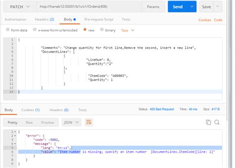 Solved Service Layer How To Update Add And Remove Items SAP Community