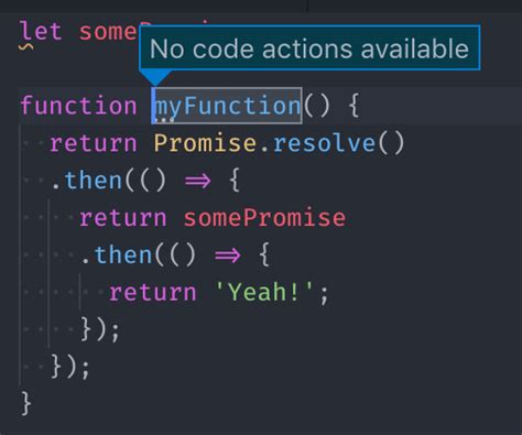 Vs Code Indicates Available Code Action But Doesnt Actually Offer A