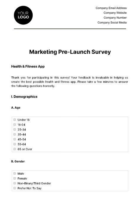 Free Market Survey Templates To Edit Online