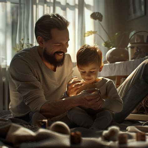 Premium Photo 3d Rendered Photos Of A Happy Dad Playing With His