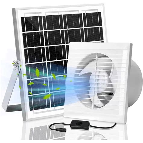 พัดลมดูดอากาศพลังงานแสงอาทิตย์ แผงโซลาร์เซลล์ กันน้ํา 8w และพัดลมดูดอากาศ 8 นิ้ว ติดผนัง ระบาย