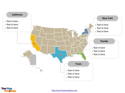 Free USA PowerPoint Map Free PowerPoint Template