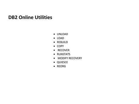 Db2 Utilities Doc