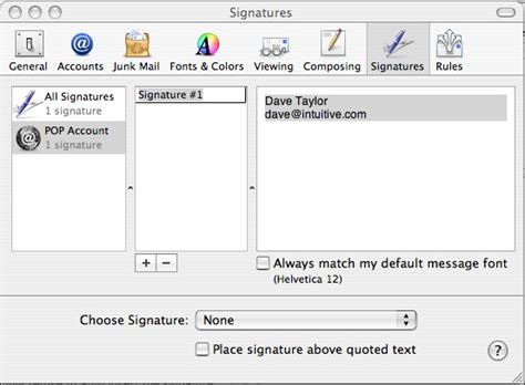 Cant Add Signature To Apple Mailapp In Mac Os X Tiger