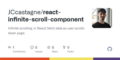 GitHub JCcastagne React Infinite Scroll Component Infinite Scrolling