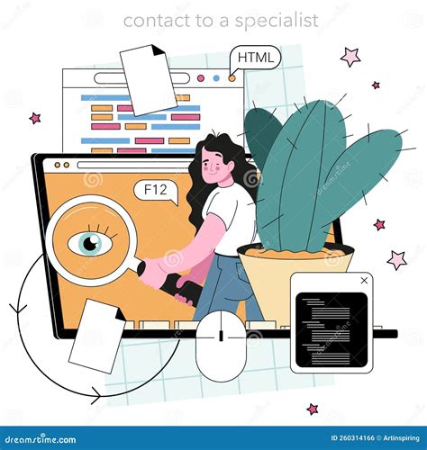 Programming Online Service Or Platform Idea Of Coding Testing Stock Vector Illustration Of