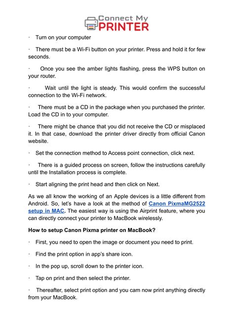 PPT How To Connect Canon Pixma Mg Printer To Laptop PowerPoint Presentation ID