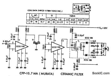 107 MHz FM IF Amplifier With Detector Basic Circuit Circuit Diagram SeekIC Com