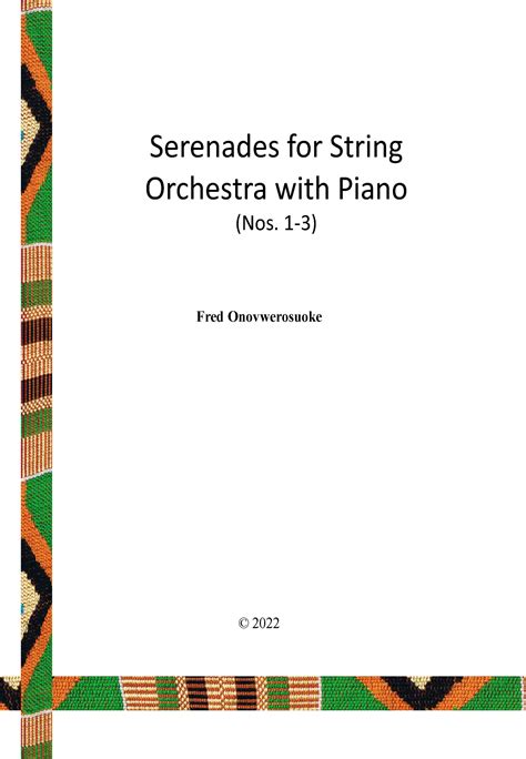 Serenades For String Orchestra With Piano Am Publishers