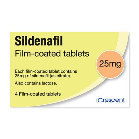 Sildenafil 25mg Film Coated Tablets Crescent Pharma