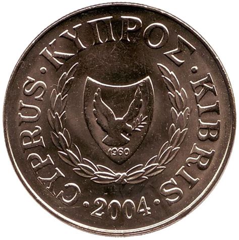 Монета 20 центов. 2004 год. Кипр. UNC. Древнегреческий философ Зенон ...
