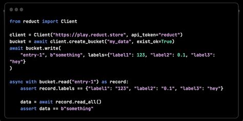 Introducing The New Release Of Reductstore Python Sdk V130 Labels