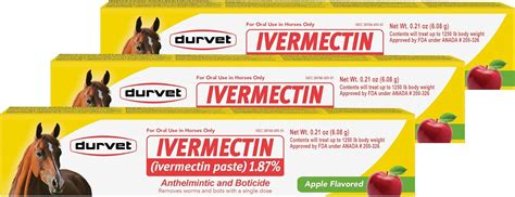 Ivermectin Paste Dewormer 608g Dose 187 Apple