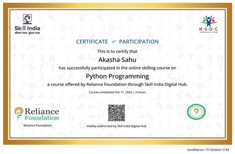 Akasha Sahu On Linkedin Pythonprogramming Skillindia
