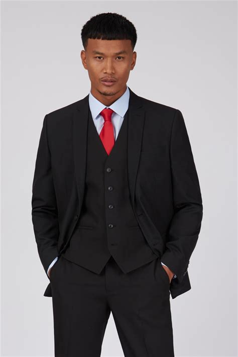 Black Suit Red Tie