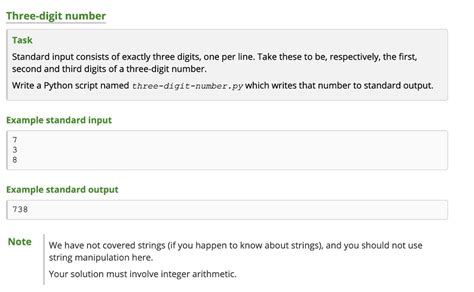 solved three digit number task standard input consists of exactly