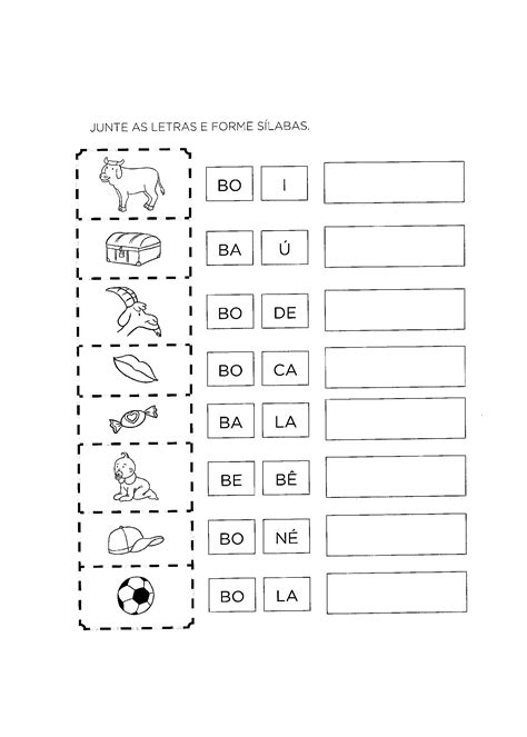 SÍlabas Com B Ba Be Bi Bo Bu Para Alfabetização