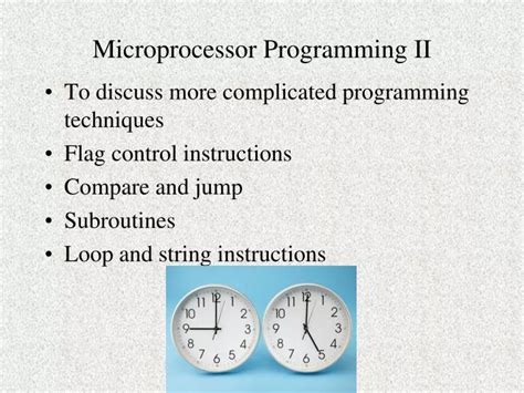 PPT Microprocessor Programming II PowerPoint Presentation Free Download ID 4325801