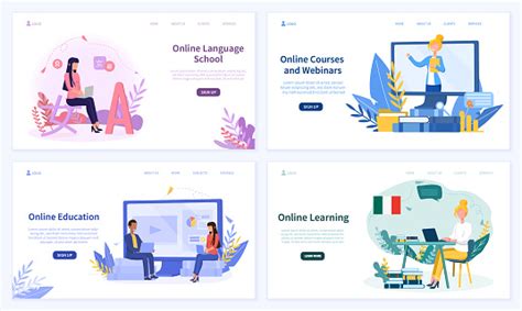 온라인 교육 또는 E러닝 개념 교육 강좌에 대한 스톡 벡터 아트 및 기타 이미지 교육 강좌 인터넷 Html Istock