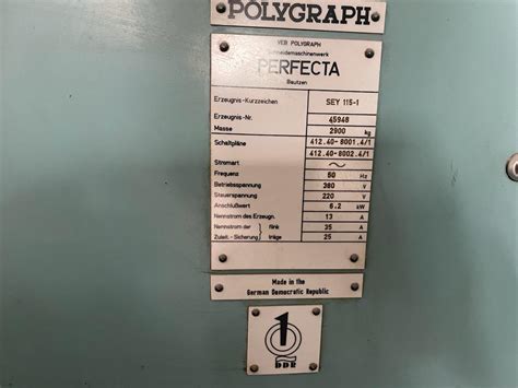 Perfecta Seypa 115 Cutting Machine Capone Machinery