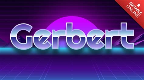 Gerbert Retro Neon Text Effect Generator