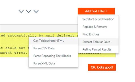 How Can I Extract Table Rows From An Html Email Body Mailparser
