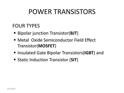 Unit Power Semiconductor Devices PPTX