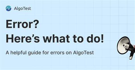 Error On Algotest Heres What You Can Do