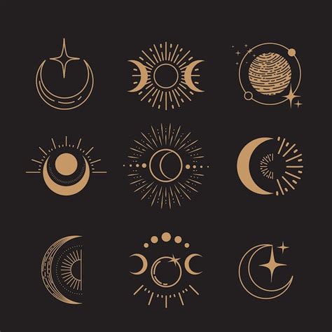 Premium Vector Celestial Magic Art Mystical And Esoteric Elements