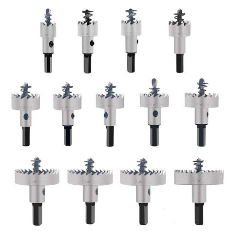 Hss Hole Saw Kits For Metal Rocaris 13 Pcs High Speed Steel Hole Saw