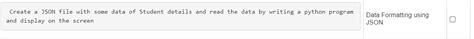 Solved Create A Json File With Some Data Of Student Details