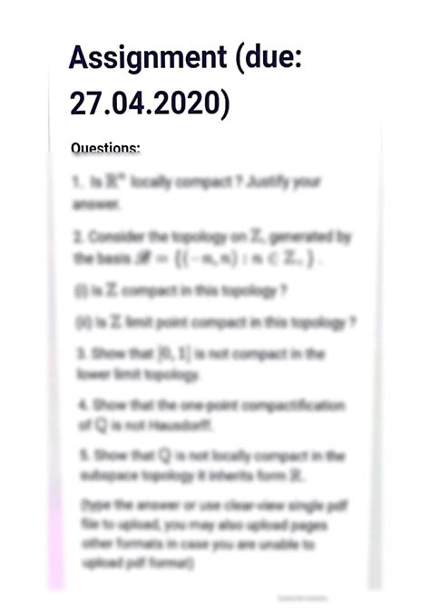 Solution Topology Practice Set 1 Studypool