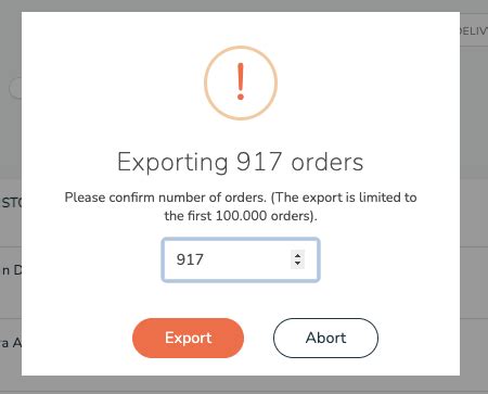 Searching And Exporting Orders Omnium
