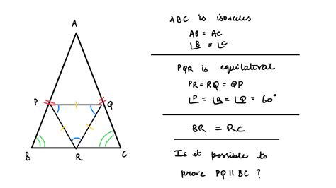 Geometry Pq ∥ Bc For Isosceles Triangle Abc And Inscribed