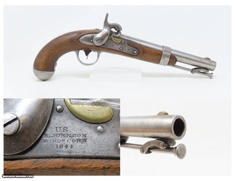 1844 Antique Robert Johnson U S Model 1836 Percussion Conversion